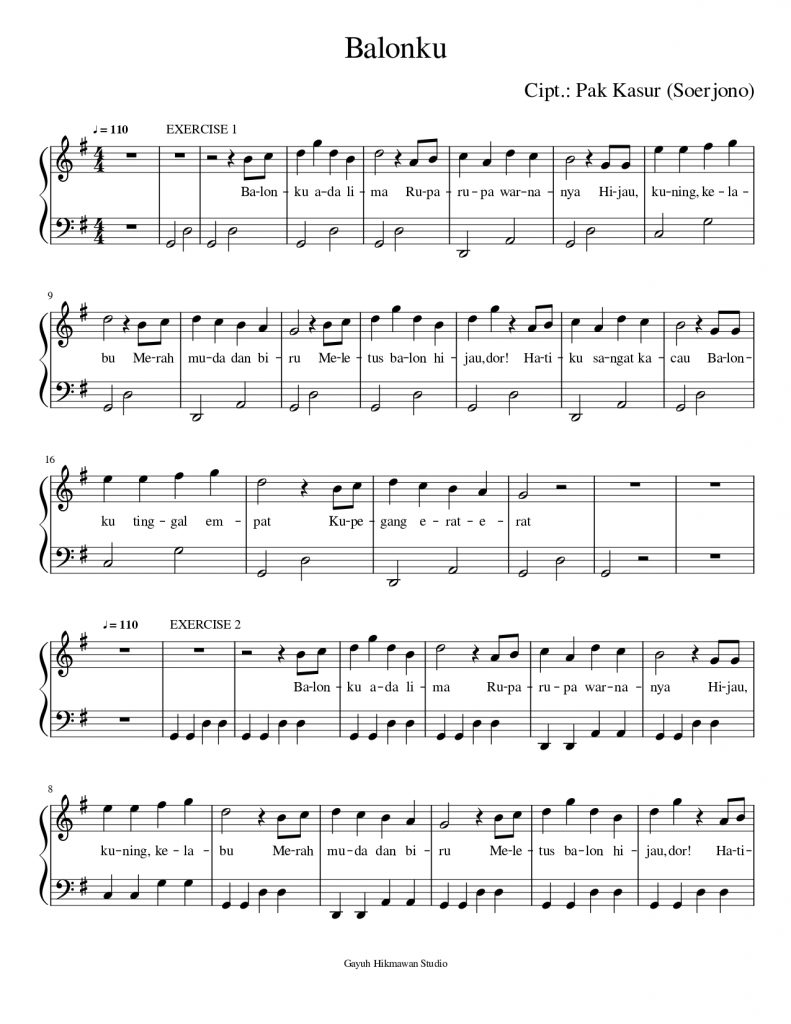 Balonku (versi latihan) – Gayuh Hikmawan Studio
